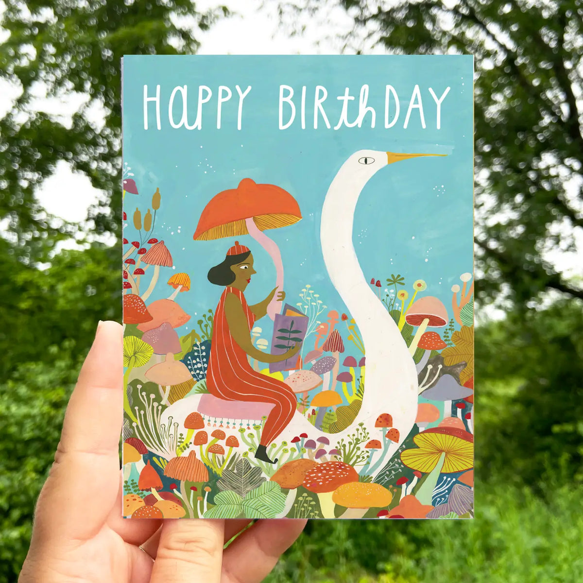 Swan Birthday Card By Esme – Kansas City Kitty